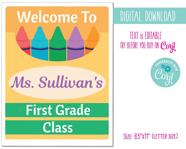 Teacher Sign Editable Teacher Sign Classroom Sign Teacher - Etsy