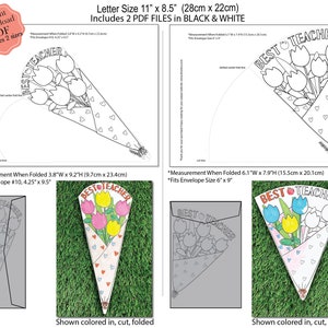 Teacher Appreciation Coloring Card, Tulip, Teacher Card Printable ...