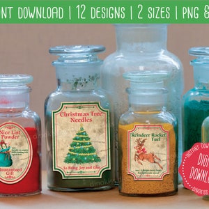 Christmas Potion Labels Printable, Apothecary Labels, Christmas Labels ...