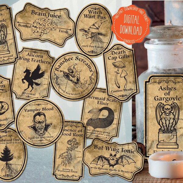 Primitive Labels - Etsy