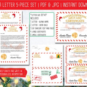 Instant Download Letter From Santa Bundle Letter From Santa - Etsy