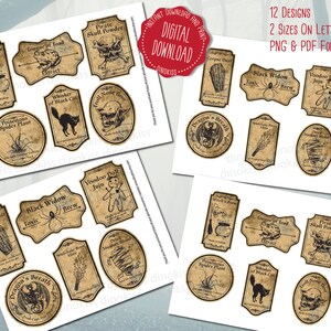 Halloween Potion Labels Printable, Apothecary Labels, Halloween Labels ...