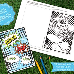 Happy Father's Day Superhero Decorations Set Printable, Fathers Day ...