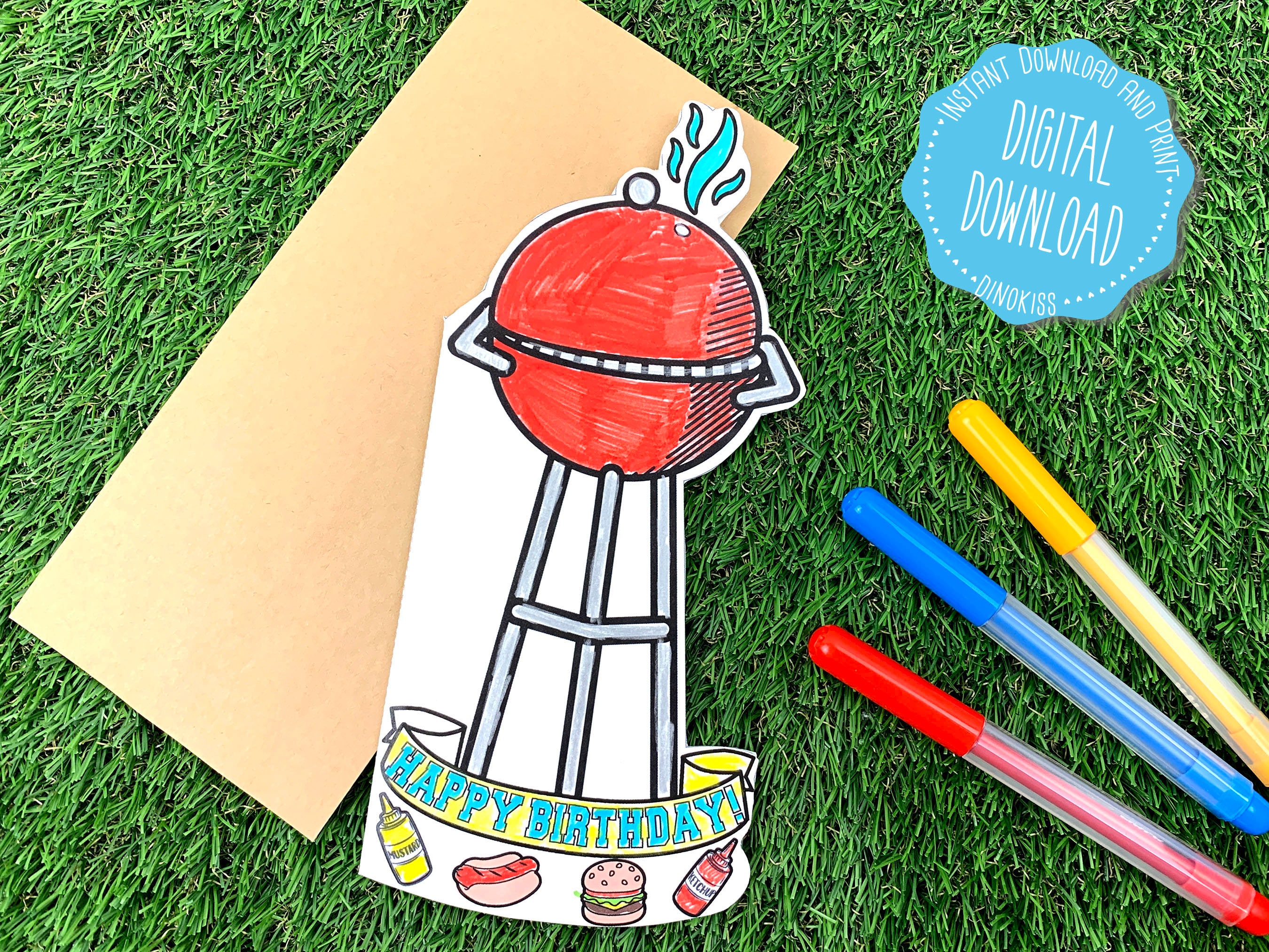 BBQ Birthday Decorations Printable Birthday Grill Printable - Etsy
