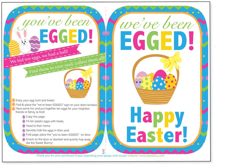 You've Been Egged Printable, We've Been Egged Printable, Easter ...
