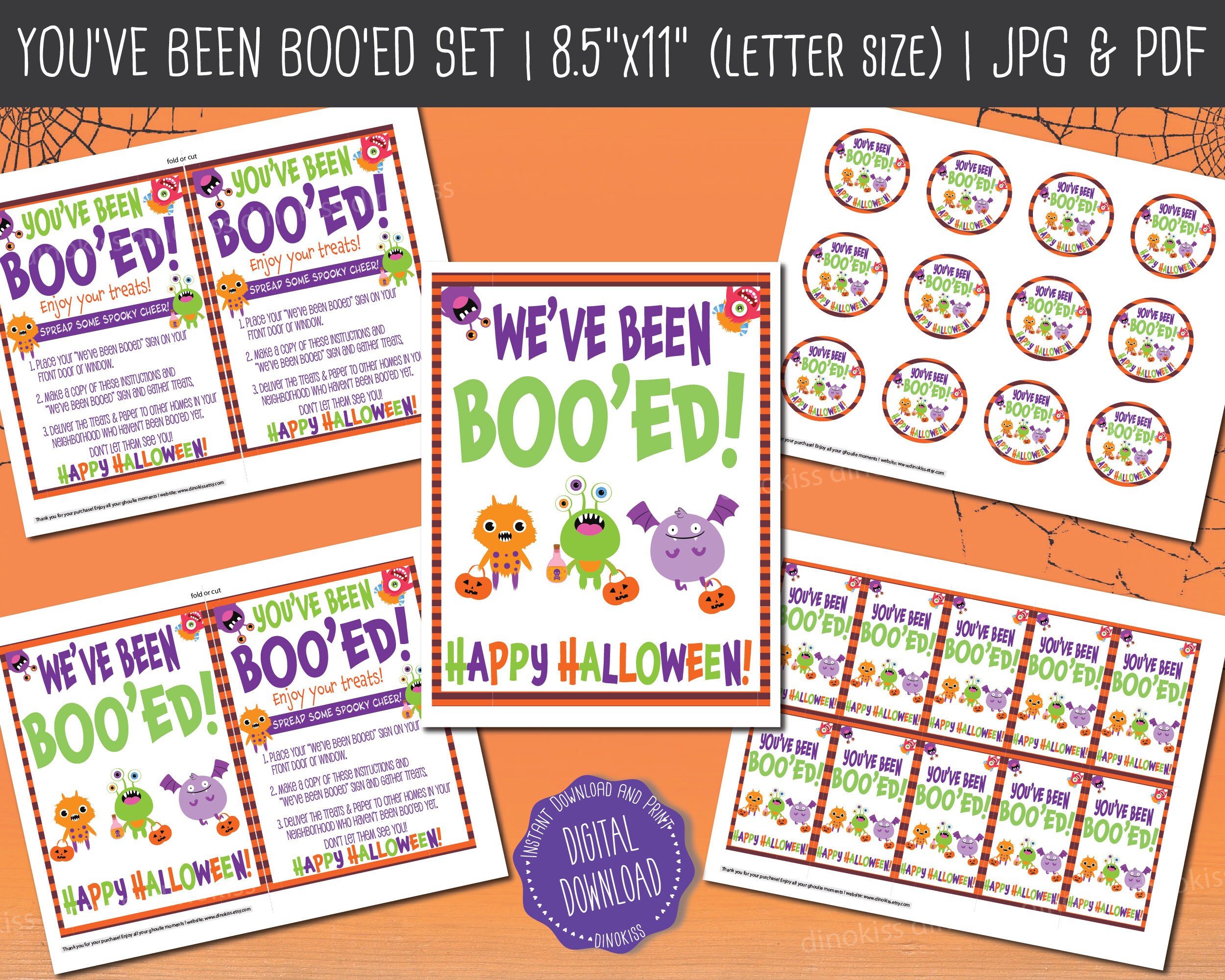 You've Been Booed & We've Been Booed Printable Set, Youve Been Booed ...