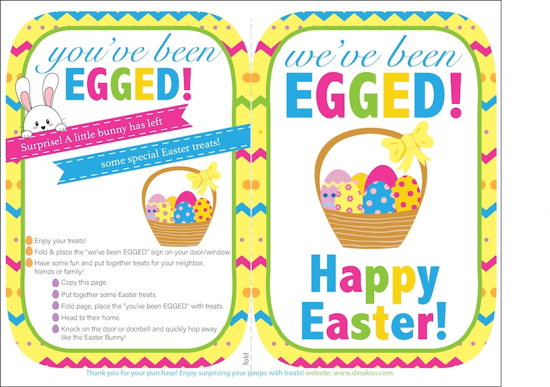 You've Been Egged Printable, We've Been Egged Printable, Easter ...