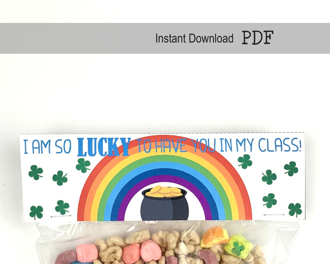 St Patricks Day Bag Toppers Printable, St Patricks Bag Toppers, St ...