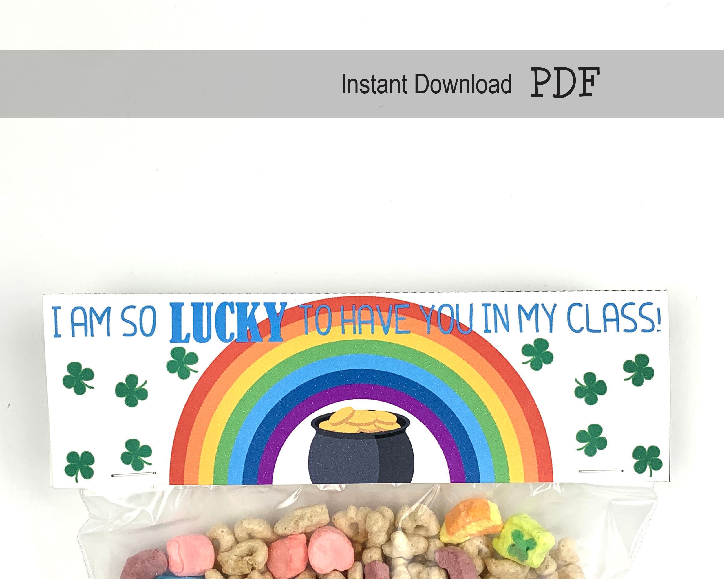 St Patricks Day Bag Toppers Printable St Patricks Bag - Etsy