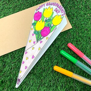 Happy Grandparents Day Coloring Card PDF, Grandparents Day Card ...