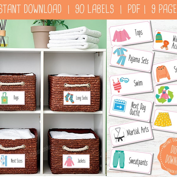 Kids Drawer Labels - Etsy