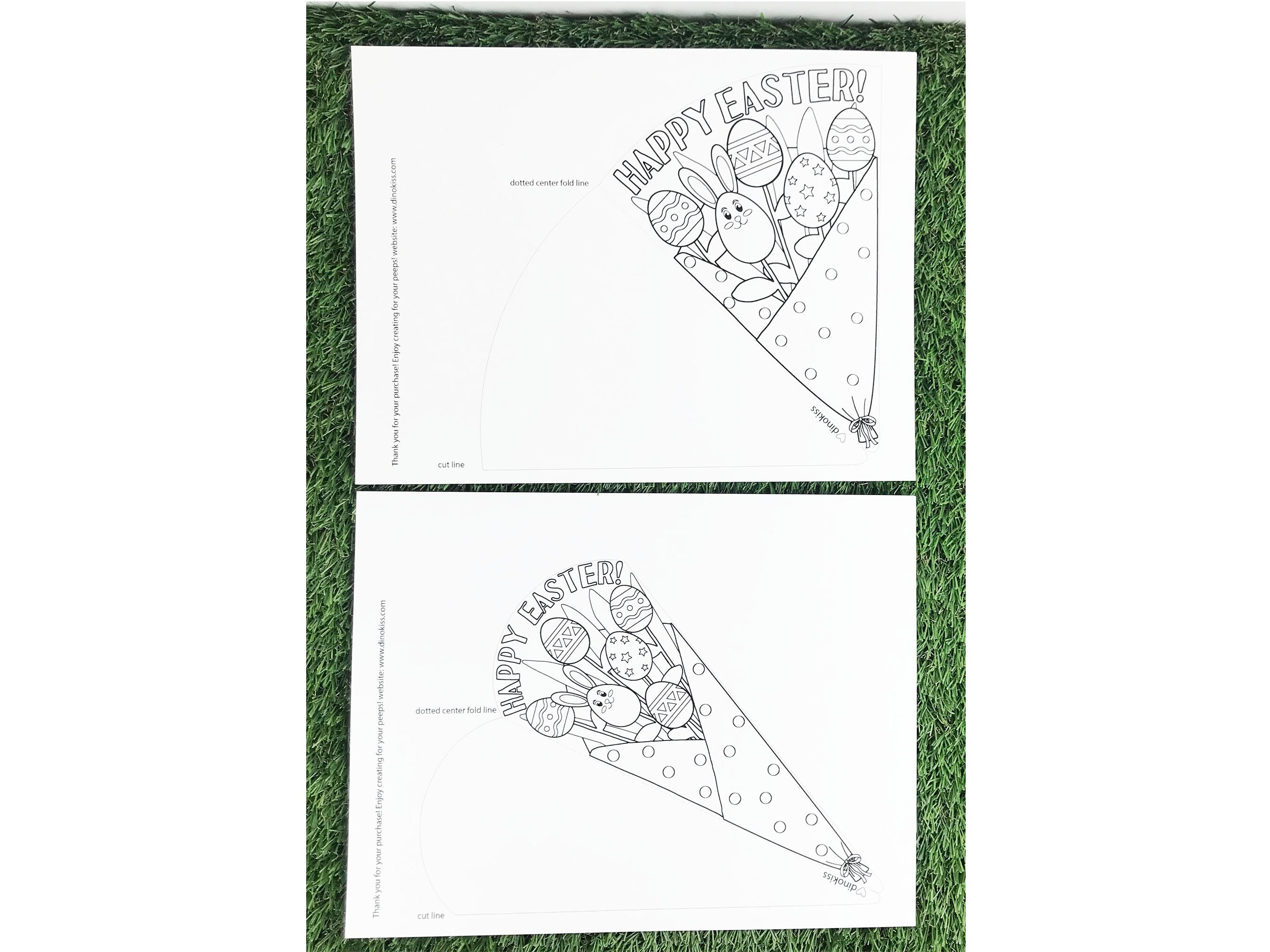 Easter Coloring Greeting Card PDF, Easter Greeting Card PDF, Instant ...