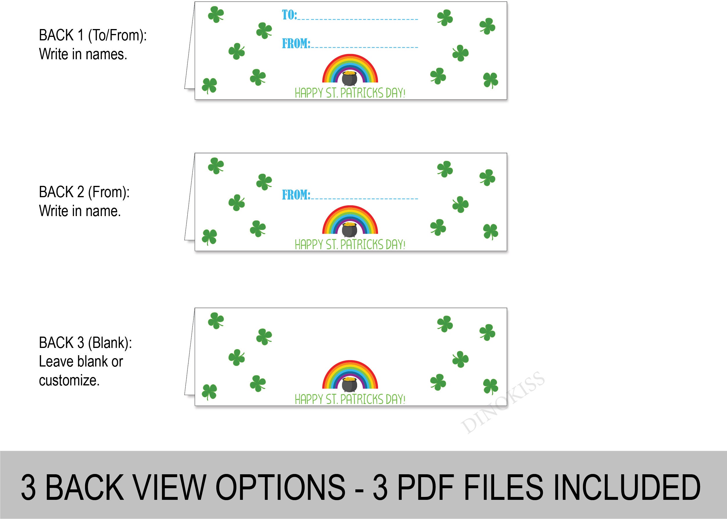 St Patricks Day Bag Toppers Printable St Patricks Bag - Etsy