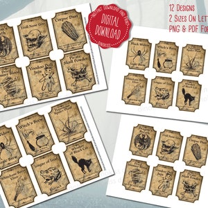 Halloween Potion Labels Printable, Apothecary Labels, Halloween Labels ...