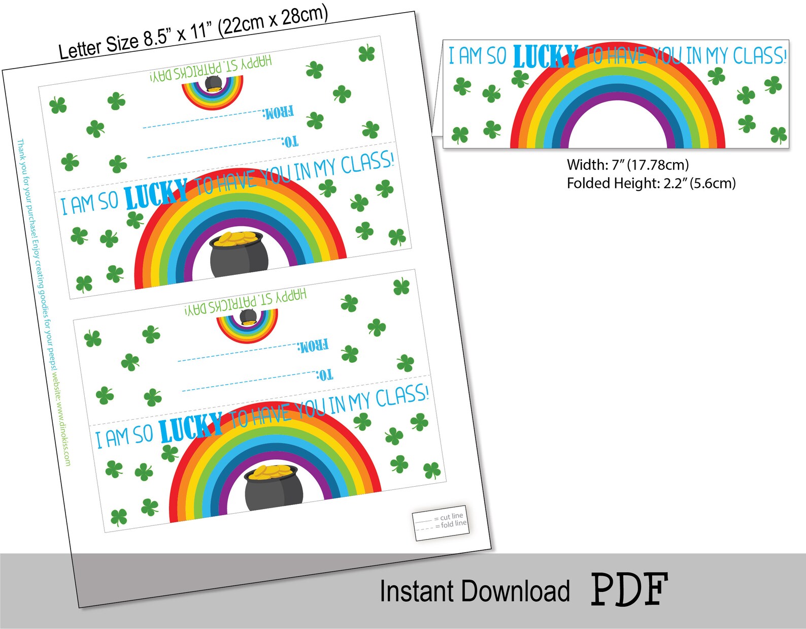 St Patricks Day Bag Toppers Printable St Patricks Bag - Etsy