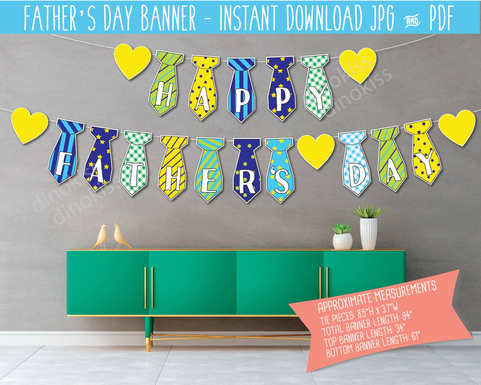 Happy Father's Day All About Dad Banner Printable Fathers | Etsy