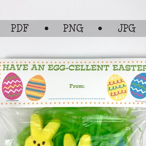 Easter Bag Toppers Printable, Have an Eggcellent Easter Bag Toppers ...