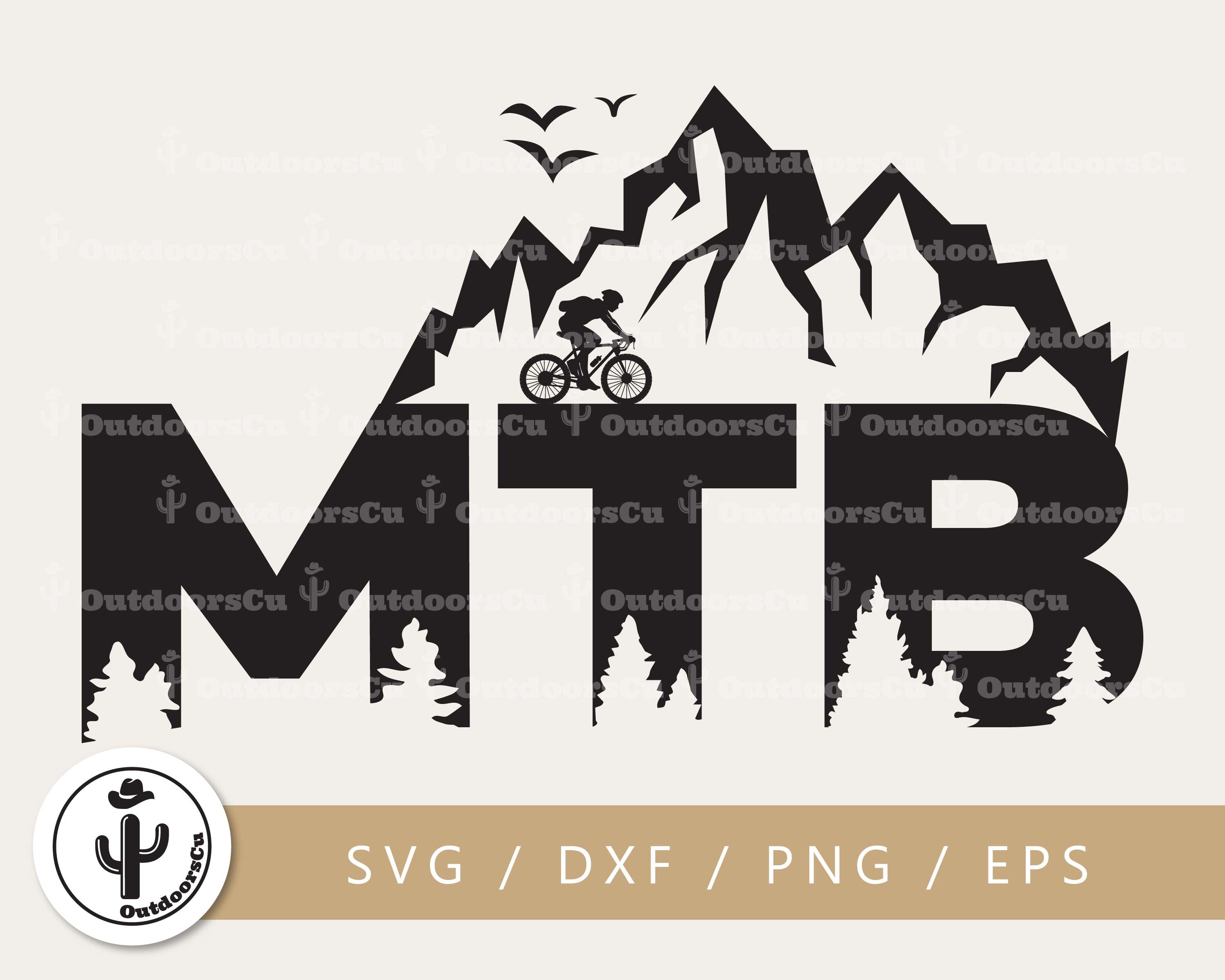 MTB Logo Svg Cut File, Cyclist Gift & Mountain Biker Gift, Adventure ...