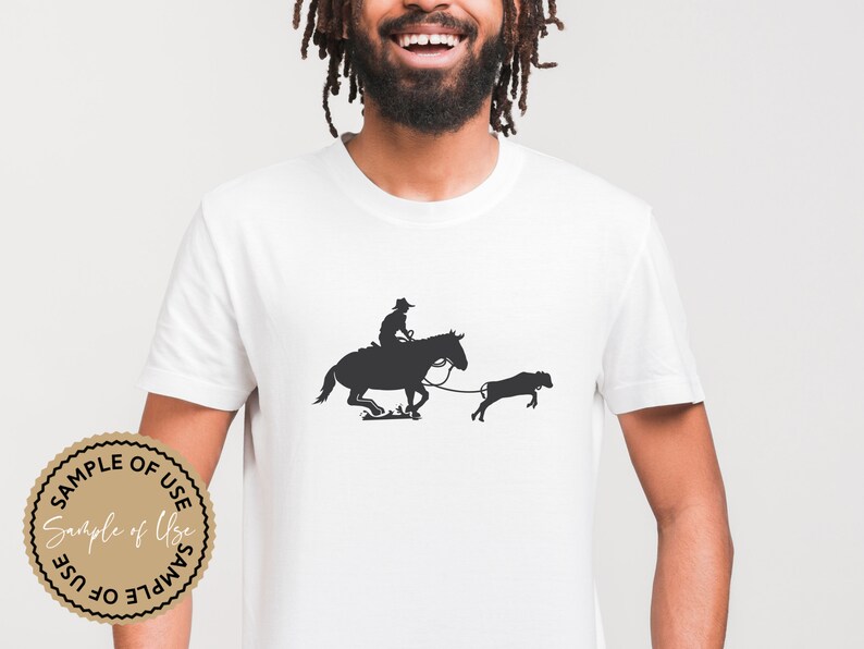 Cattle Roping Silhouette Svg Png Cut File| Calf Roper | Farm Animal ...
