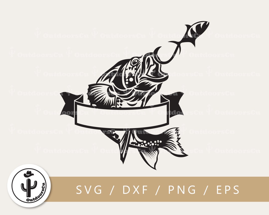Bass Fish Monogram Svg Png File | Bass Name Fish | Fishing Hobby ...