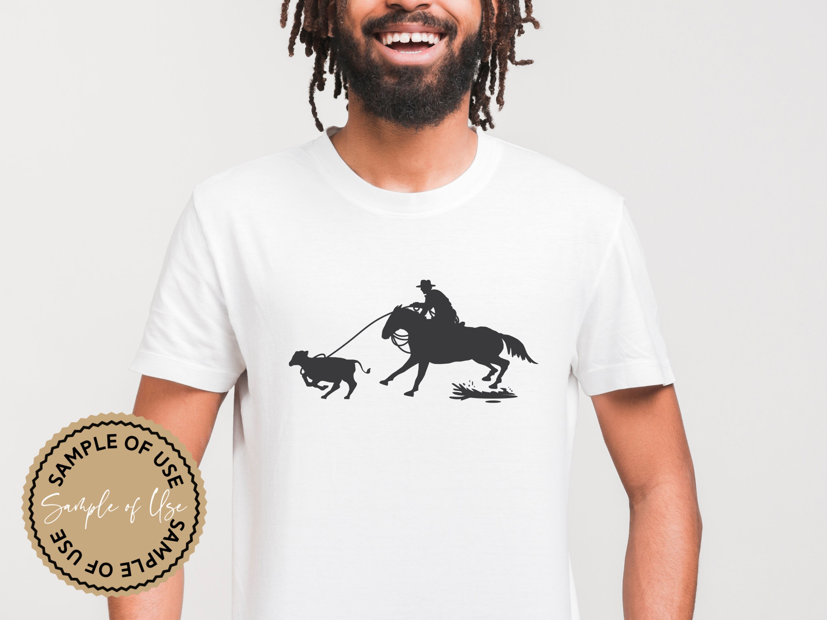 Calf Roper Silhouette Svg Png Cut File| Cattle Roping | Western Saddle ...