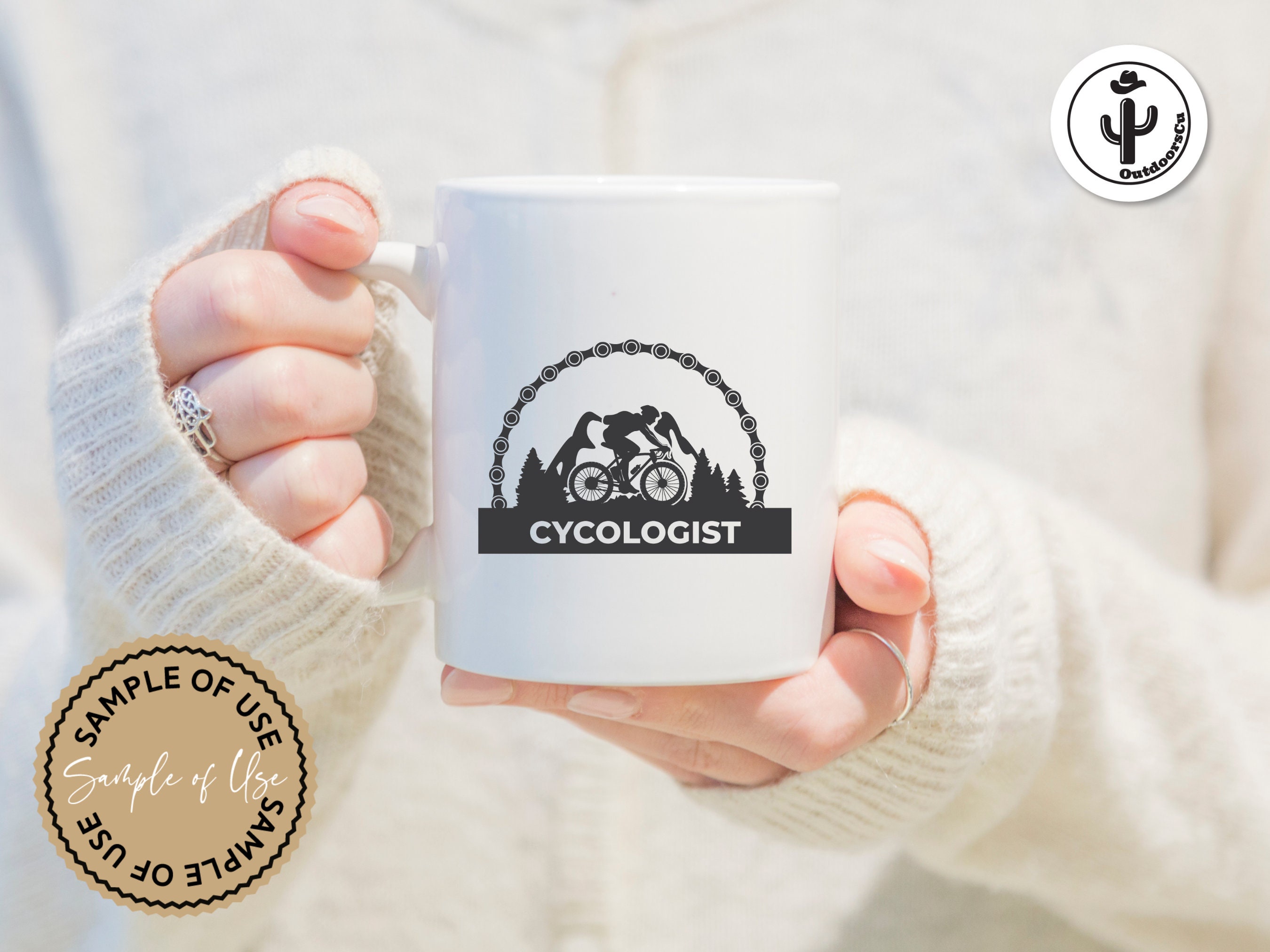 Cycologist SVG Bicycle Cut File, Mountain Biking Adventure Forest ...