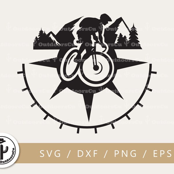 Mountain Bike Compass Svg - Etsy