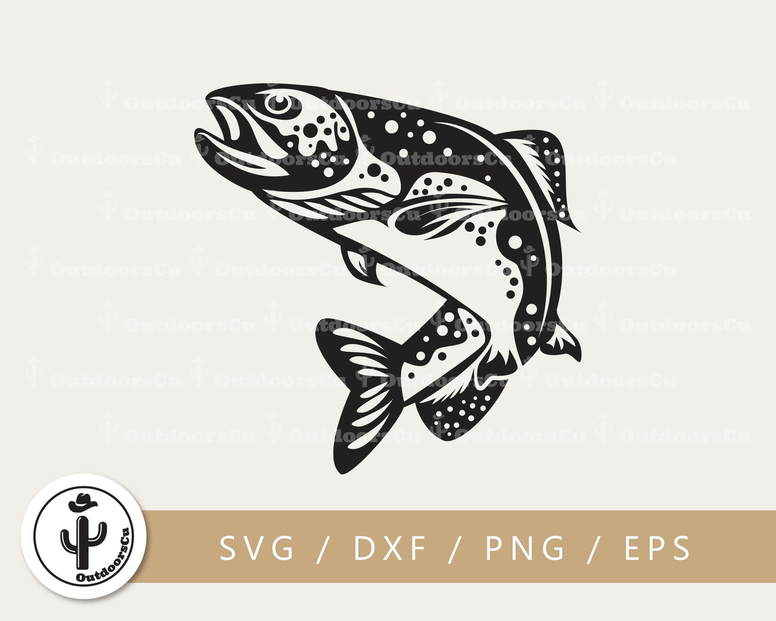 Trout Fishing Svg Png Cut File Fishing Hobby & Sport Trout Fish Clipart ...