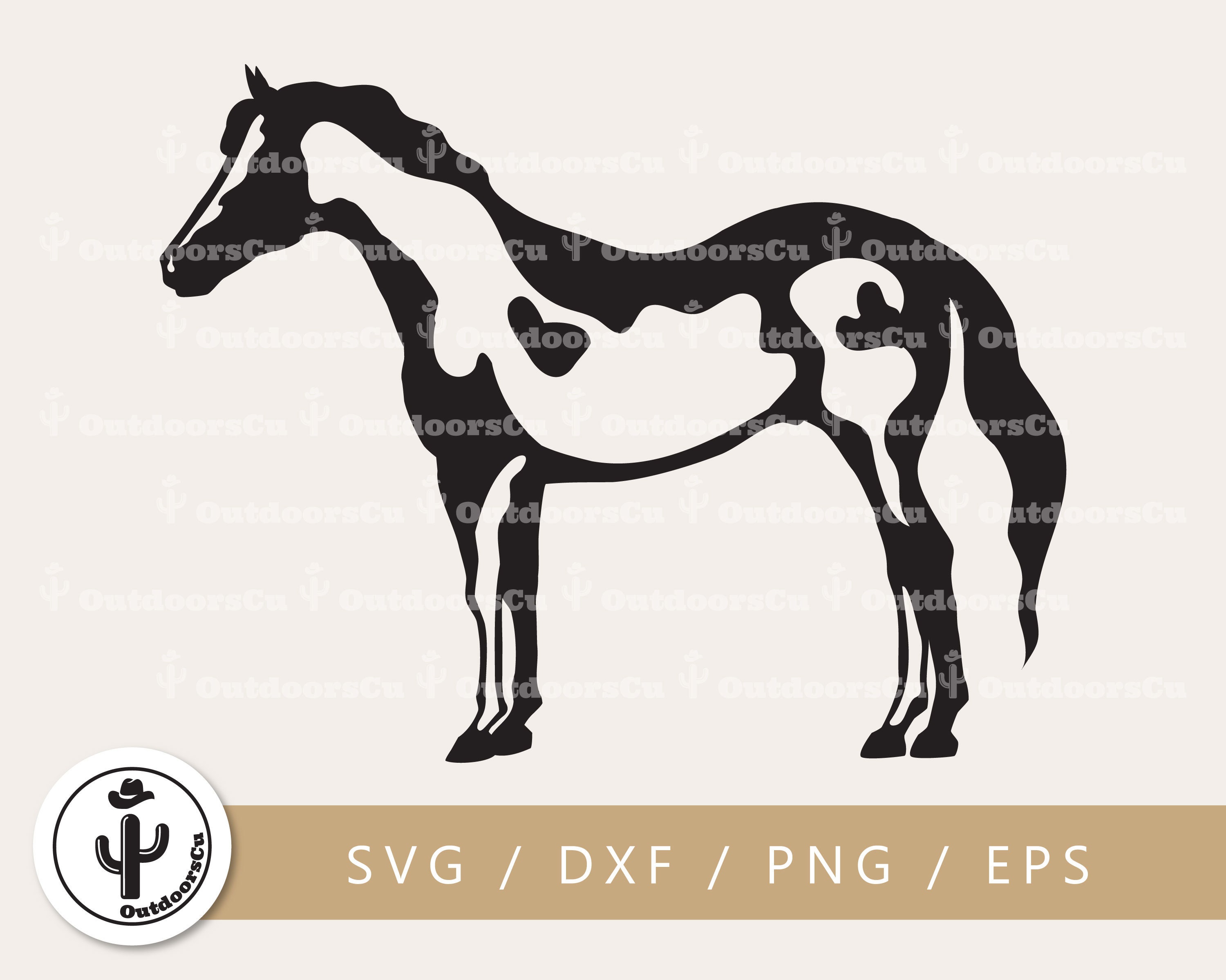 Western Pleasure Paint Horse Silhouette