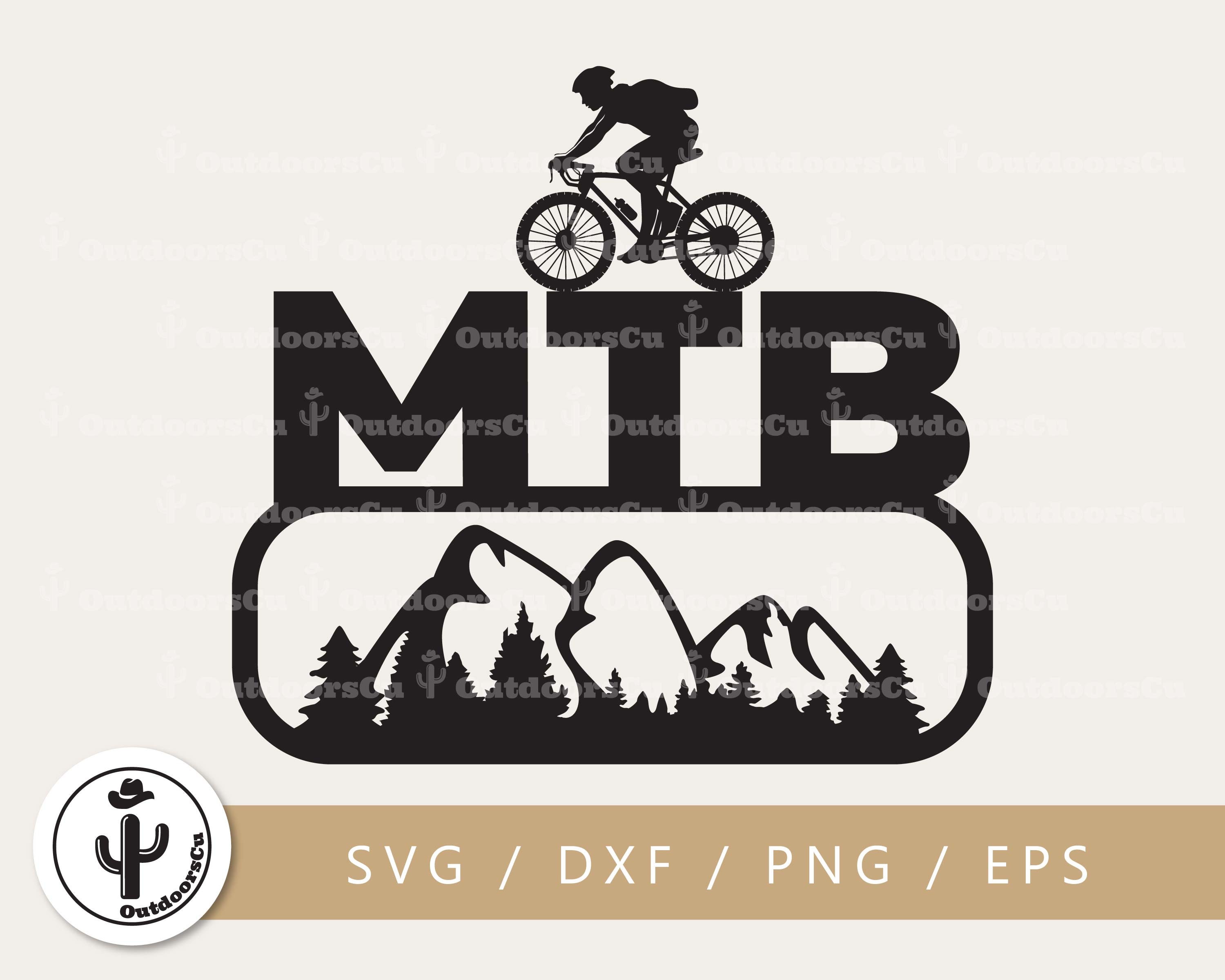 MTB Logo Svg Bicycle Cut File, Cyclist & Mountain Biker Gift, Adventure ...