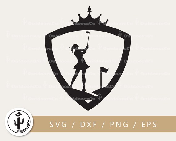 Woman Golfer Svg Png Cut File Badge for Female Golfer SVG | Etsy