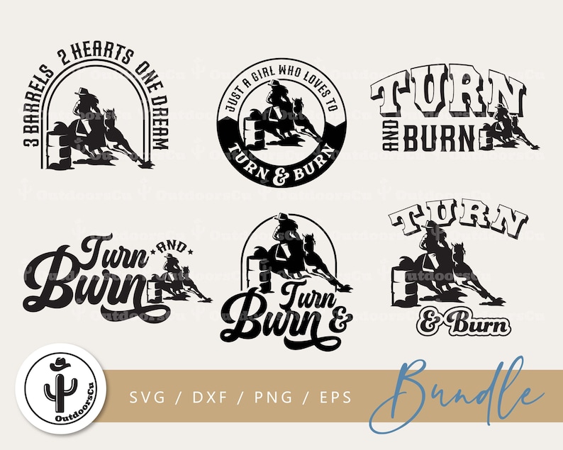 Set of Barrel Racing Graphics | SVG PNG Cut File | Design Bundles of ...