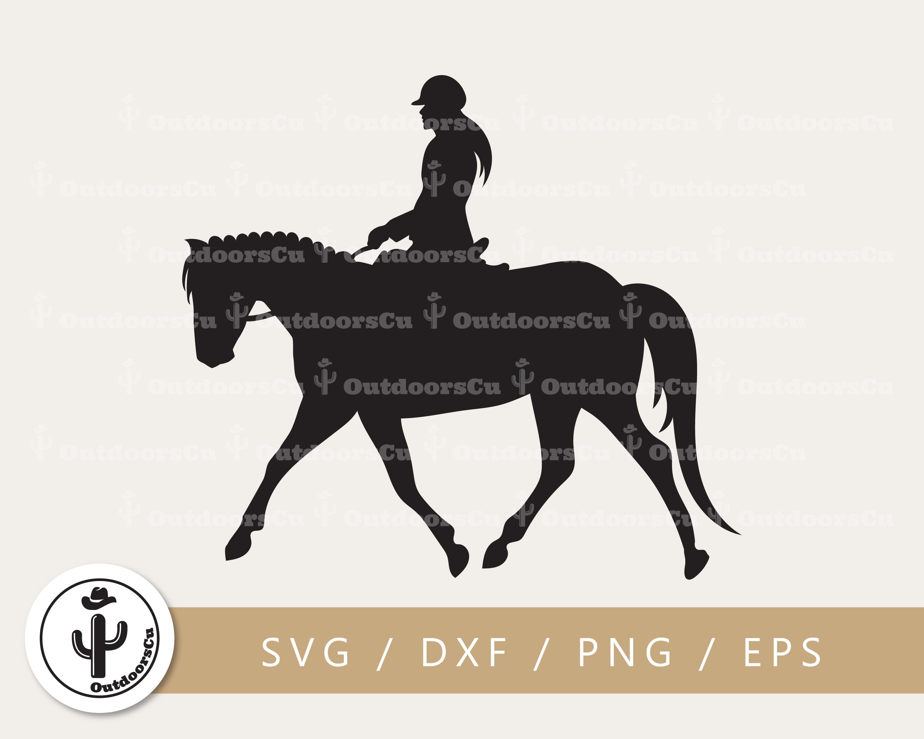 Girl Riding on a Horse Svg Png Cut File Dressage SVG Dressage Rider ...