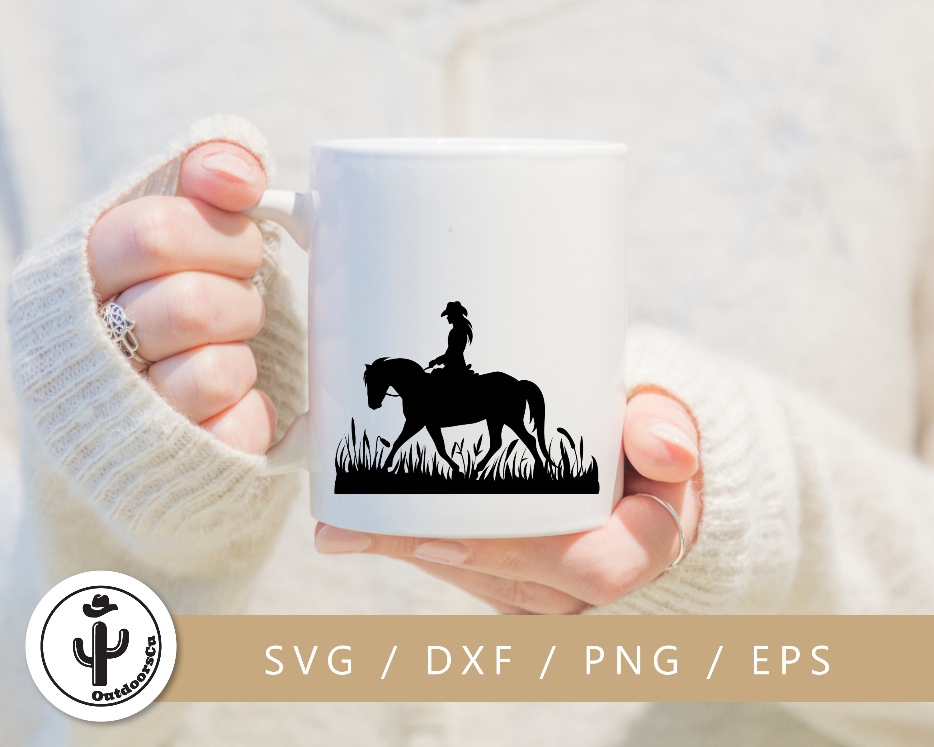 Girl Riding on a Horse Svg Png Cut File | Horseback Riding SVG ...