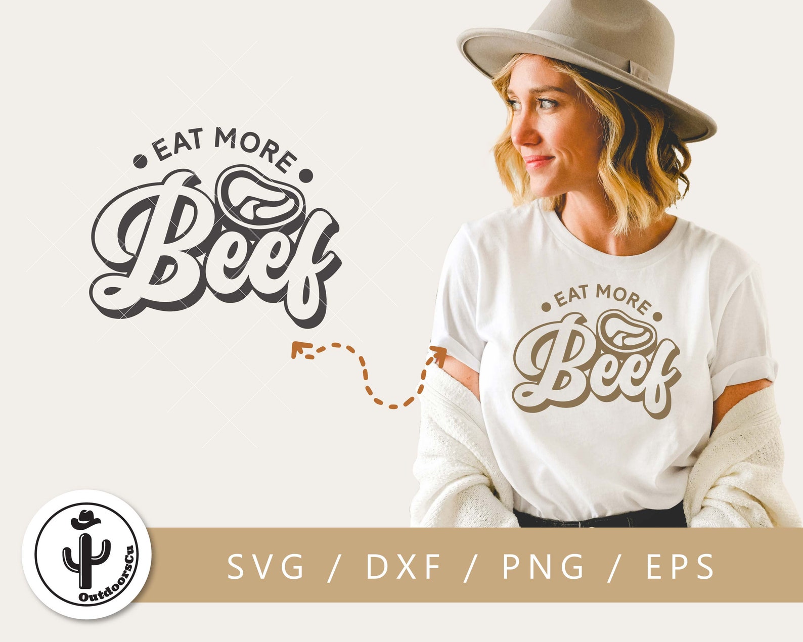 Eat More Beef SVG Png Cut File | American Beef Svg | Not Vegan | Meat ...