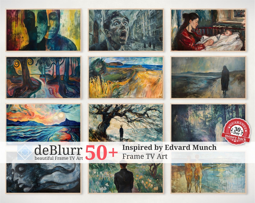 Frame TV Art • Inspired by Edvard Munch • Artwork Set of 50+ • Frame TV ...