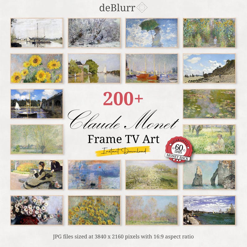 200+ Claude Monet Frame TV Art Paintings (digital Download) - Etsy