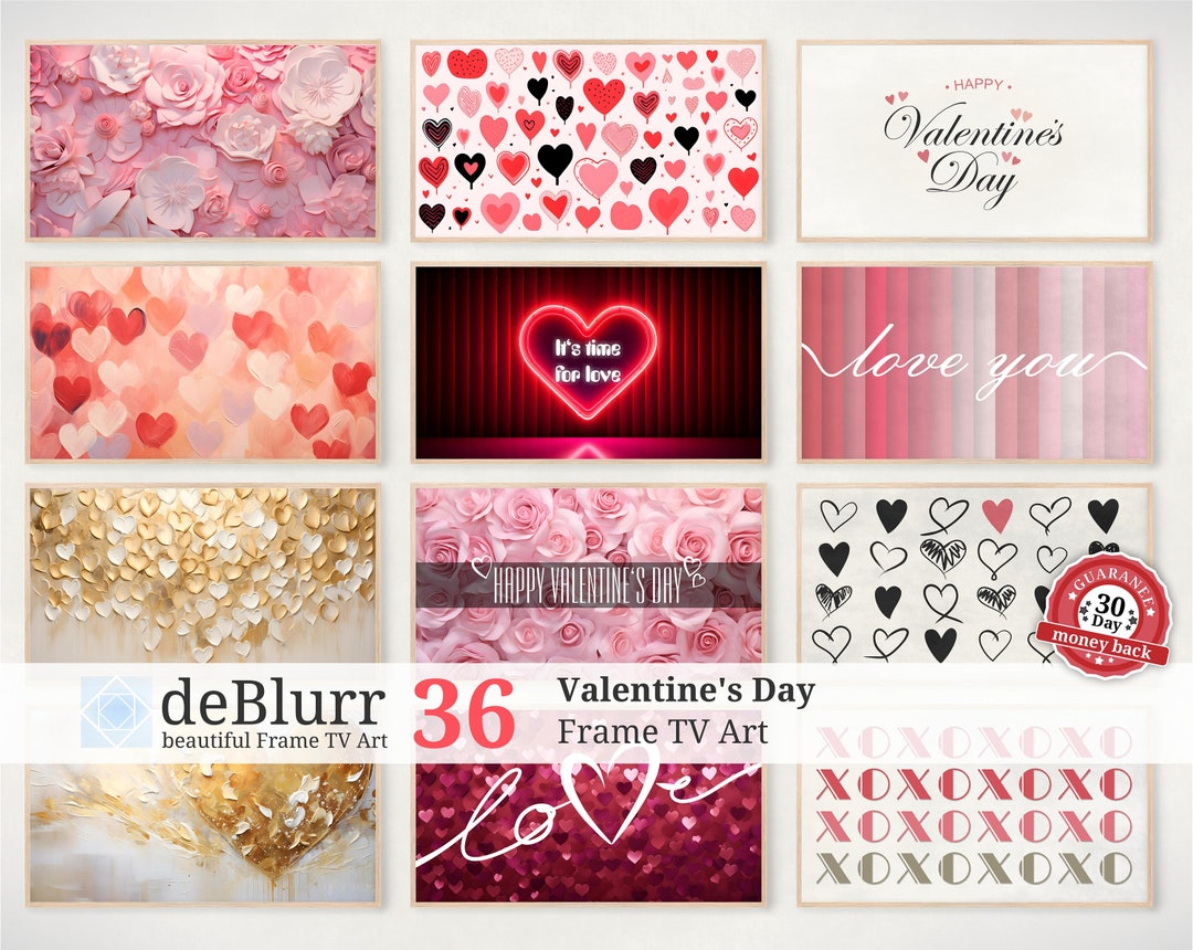 Frame TV Art Happy Valentine's Day 36 Artworks XO Romantic Love Love ...