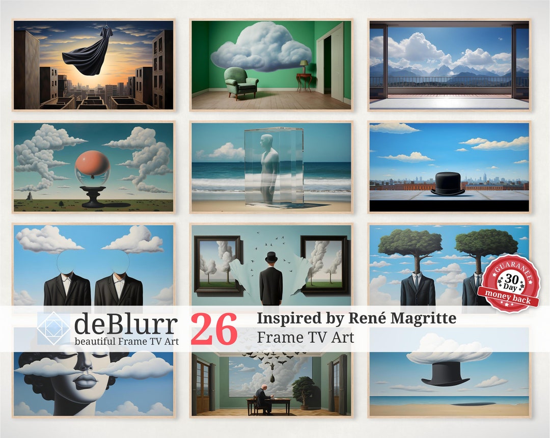 Frame TV Art • Inspired by René Magritte • Set of 26 • Frame TV Art ...