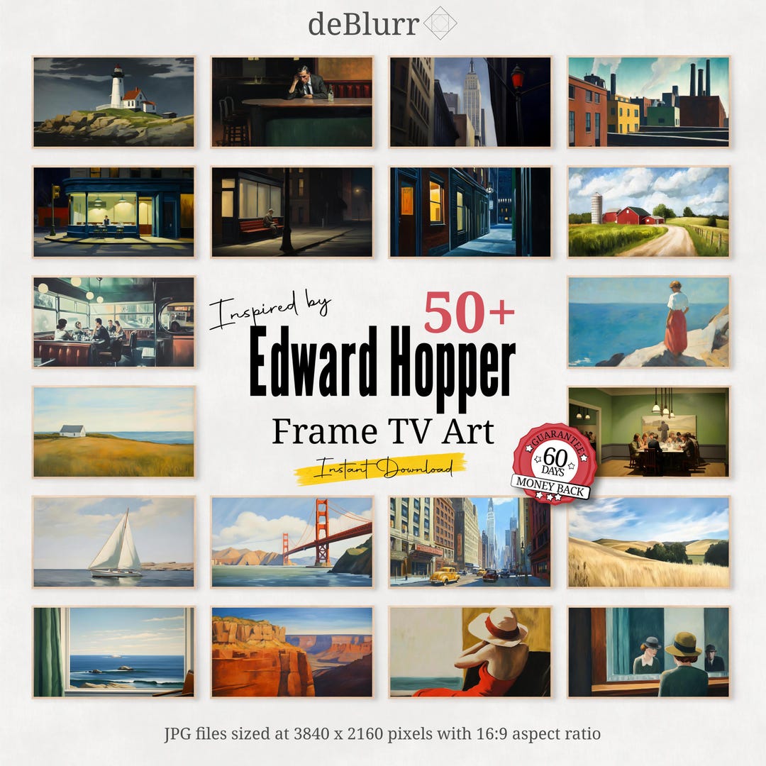 Edward Hopper Inspired Frame TV Art - 50+ Artworks (digital Download ...