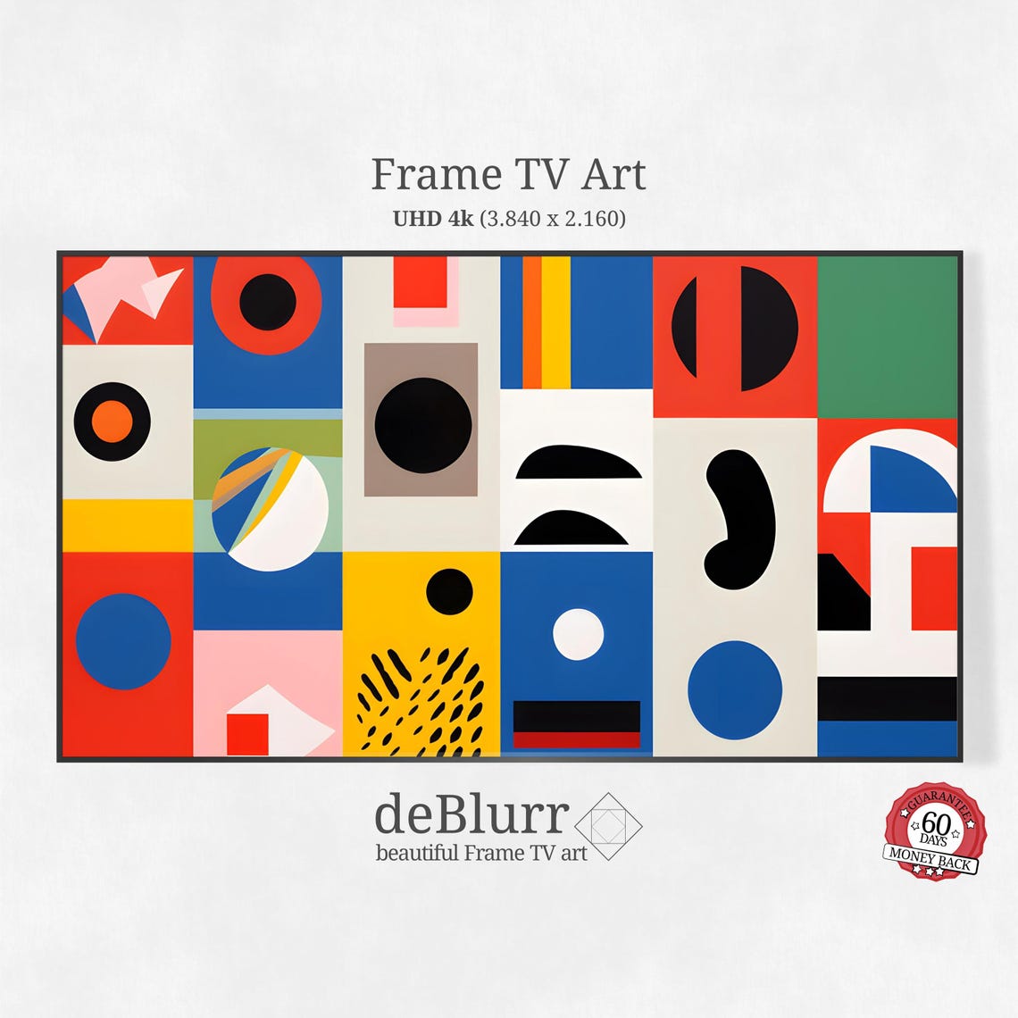 Abstract Shapes Frame TV Art: Modern Geometric Design (digital Download ...