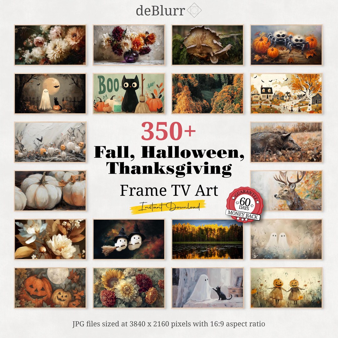 Frame TV Art • Fall, Halloween and Thanksgiving Bundle of 350+ Artworks ...