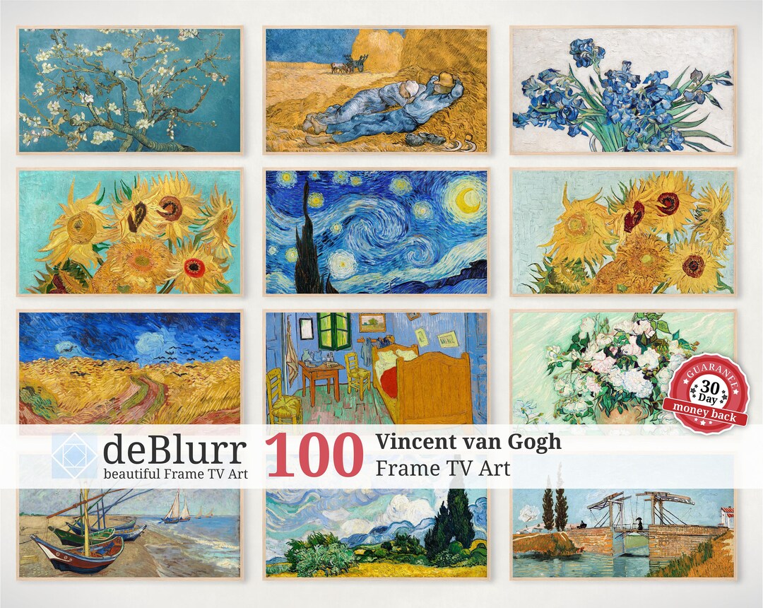 Frame TV Art Vincent Van Gogh Paintings Bundle of 100 Vincent Van Gogh ...