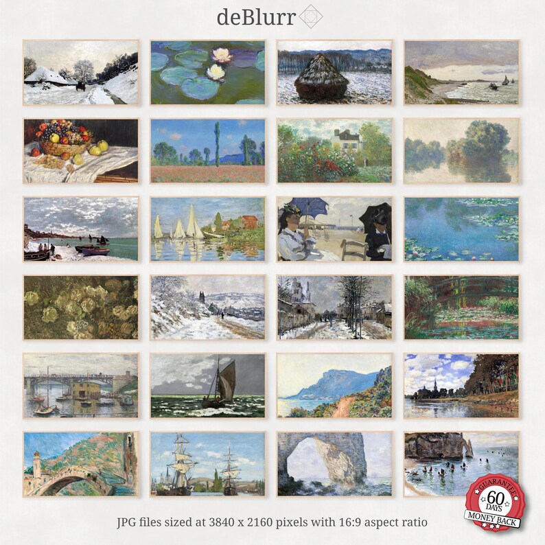 200+ Claude Monet Frame TV Art Paintings (digital Download) - Etsy