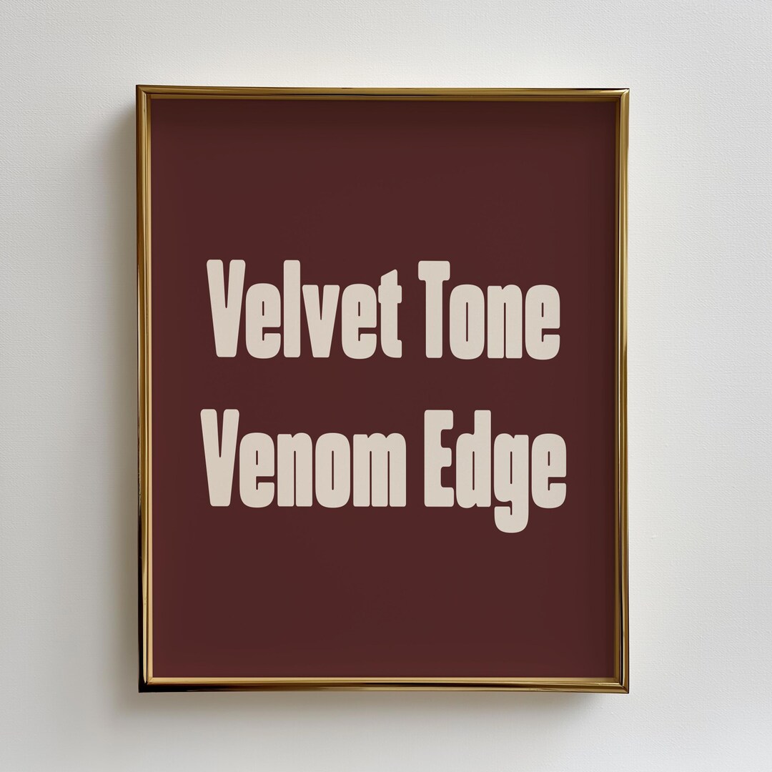 Bold Feminine Wall Art – Velvet Tone Venom Edge - Etsy