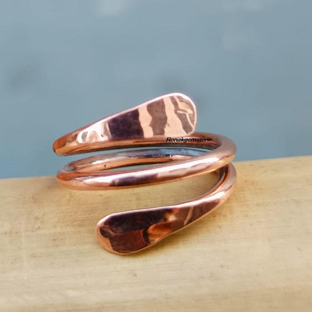 Pure Copper Wrap Rings, Finger Rings, Solid Copper Rings, Healing ...