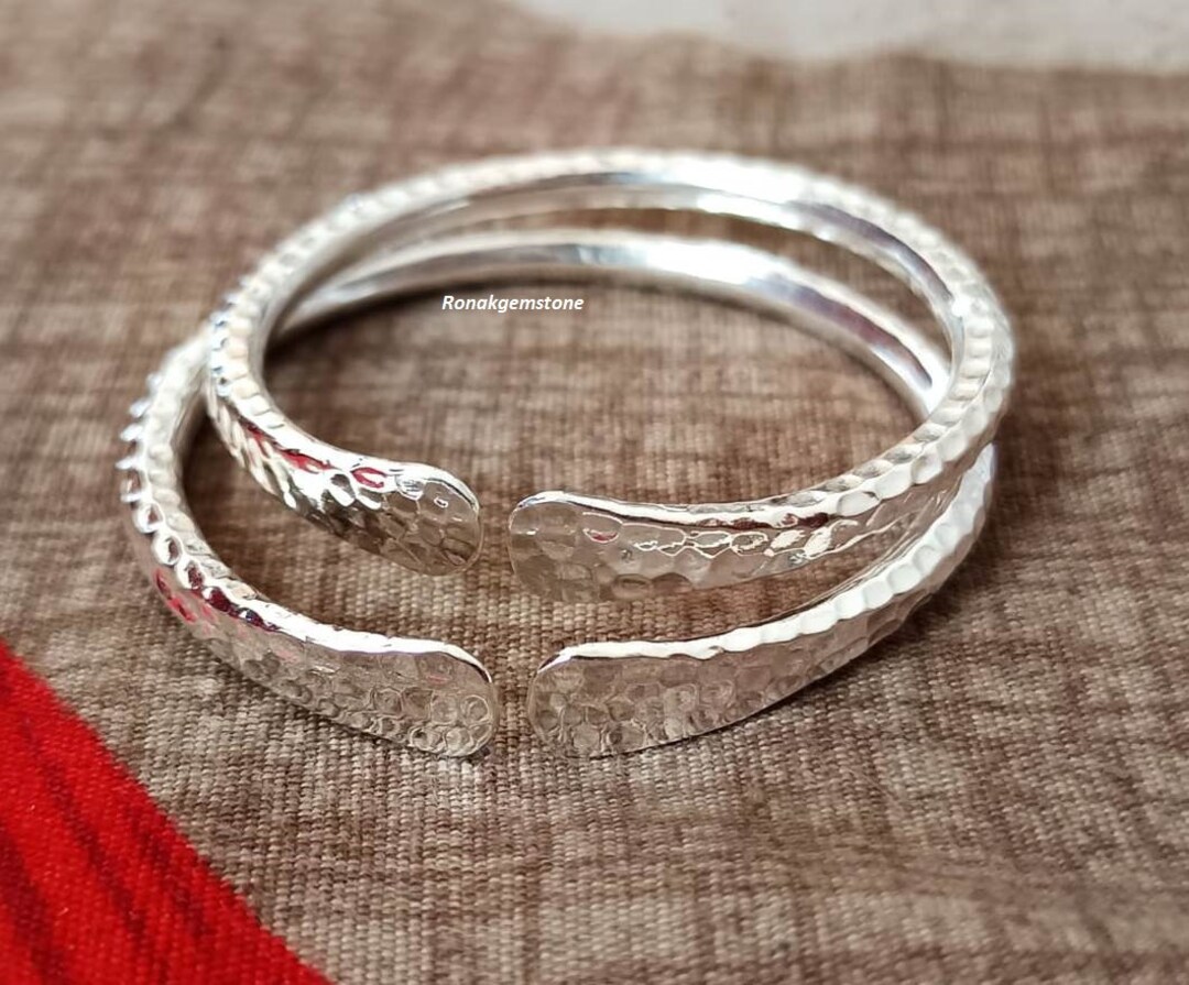 2 Set Solid Sterling Silver Bracelet 925 Sterling Silver Jewelry ...