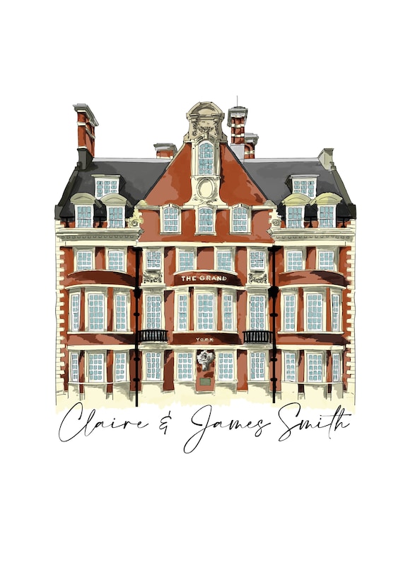 Custom Wedding Venue Custom Digital Illustration Digital | Etsy