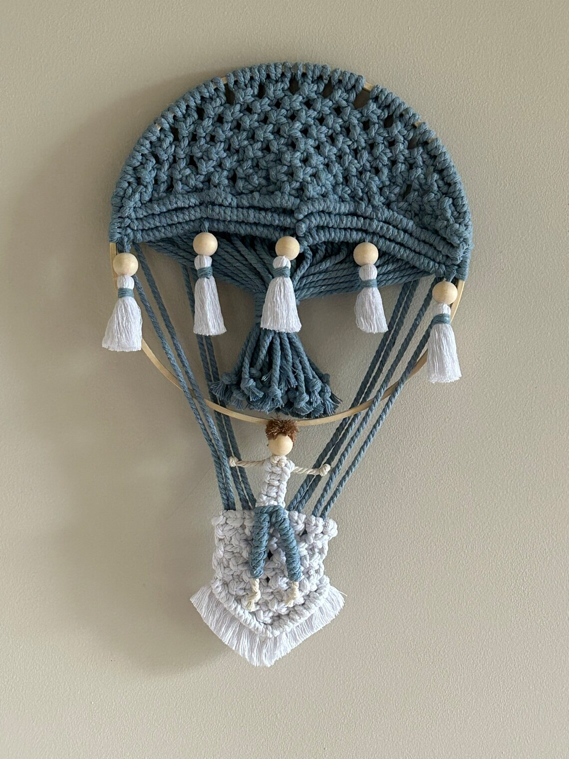 Macrame Hot Air Balloon. Macrame Air Balloon Wall Decor, Macrame Doll ...