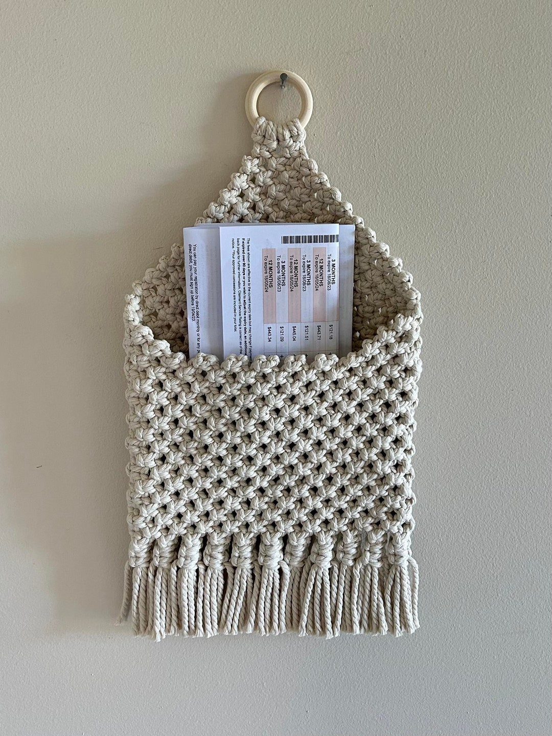 Macrame Book Hanger, Wall Pocket, Wall Organizer, Wall Hanging, Gift ...